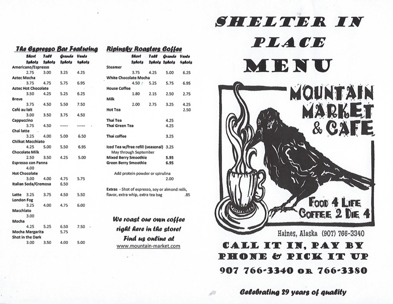 Mountain Market | Ripinsky Roasters | Mountain Spirits in Haines Alaska